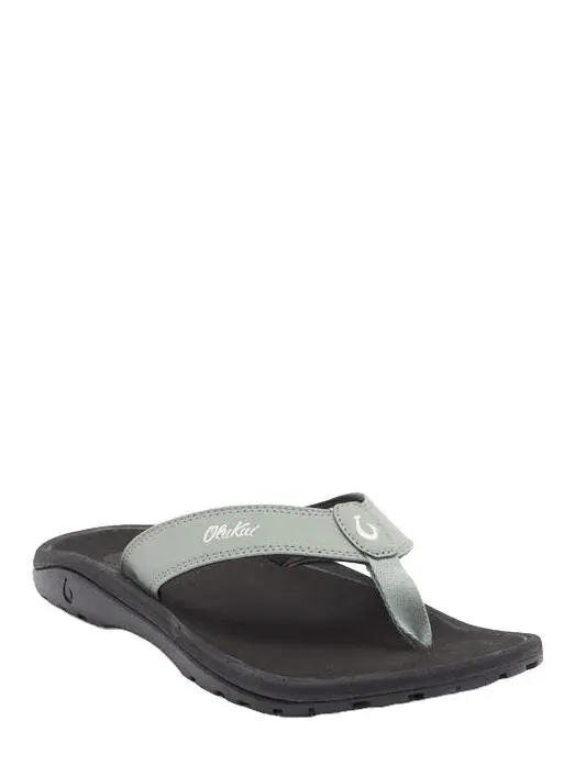 Olukai Ohana Flip Flop - Seagreen/black