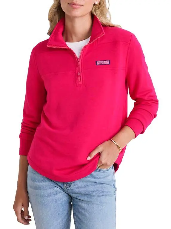 Vineyard Vines Dreamcloth Relaxed Half Zip Sweatshirt - Charm Pink