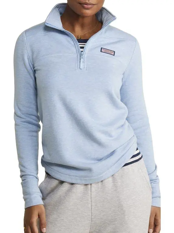Vineyard Vines Dreamcloth Relaxed Half Zip Sweatshirt - Jake Blue Heather