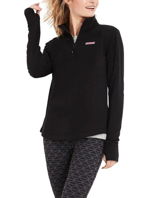 Vineyard Vines Dreamcloth Relaxed Half Zip Sweatshirt - Jet Black