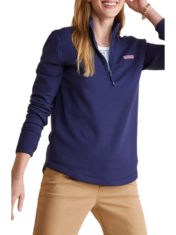 Vineyard Vines Dreamcloth Relaxed Half Zip Sweatshirt - Nautical Navy