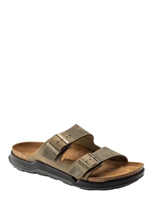 BIRKENSTOCK Arizona Lug Sole Slide Sandal - Faded Khaki