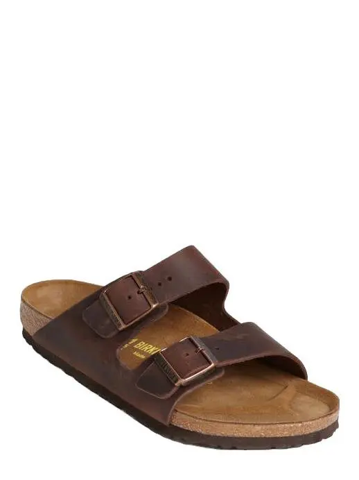 BIRKENSTOCK Arizona Slide Sandal - Habana Oiled Brown