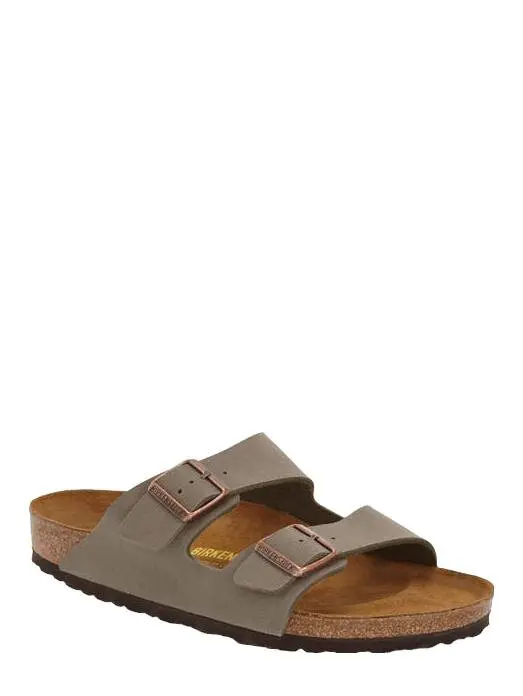 BIRKENSTOCK Arizona Lug Sole Slide Sandal - Stone Birkibuc