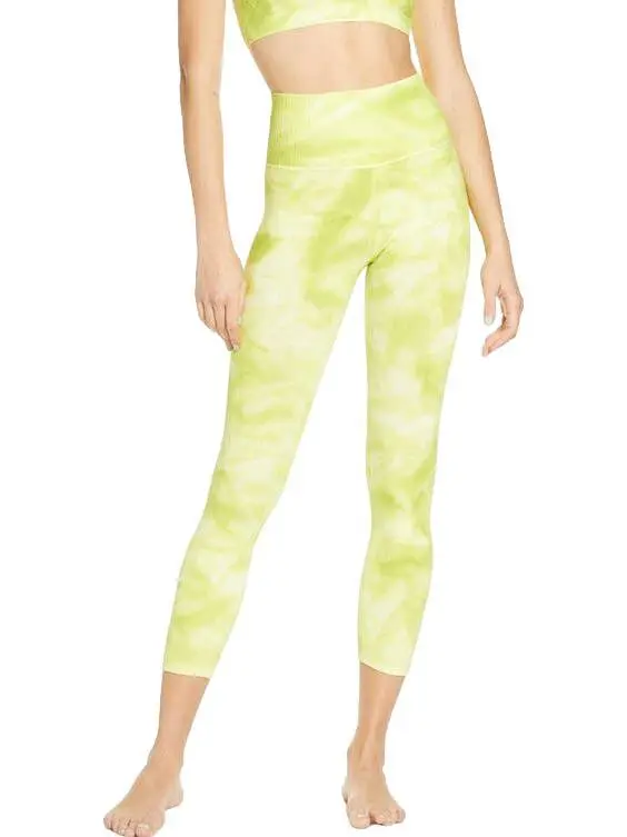 Free People Om Shanti Tie Dye Leggings - Lime
