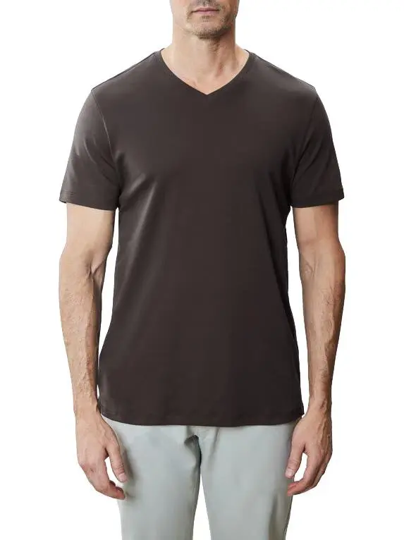 Robert Barakett Georgia Regular Fit V-neck T-shirt - Espresso