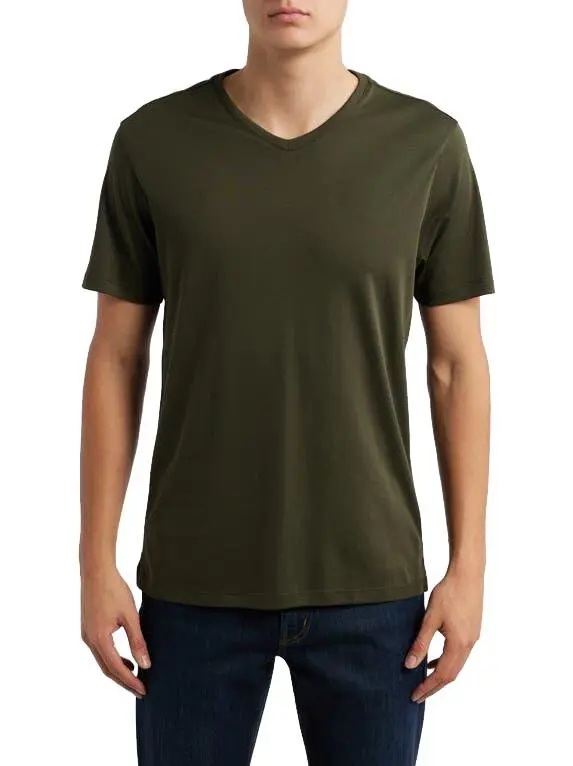 Robert Barakett Georgia Regular Fit V-neck T-shirt - Olive