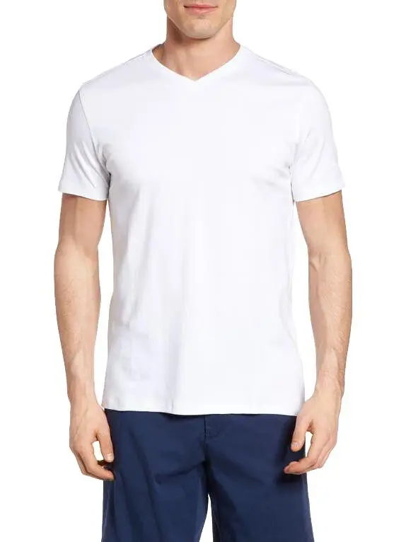 Robert Barakett Georgia Regular Fit V-neck T-shirt - White