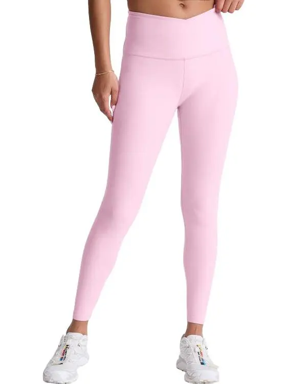 Beyond Yoga At Your Leisure Space Dye High Waist Midi Leggings - Frosty Pink Heather