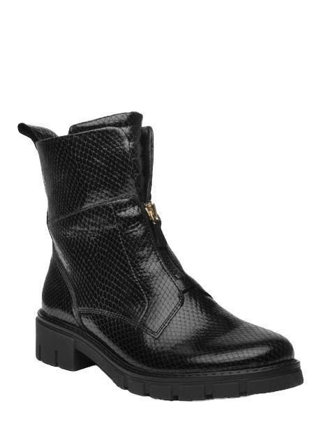 ARA Deon Leather Bootie - Black Snake Print