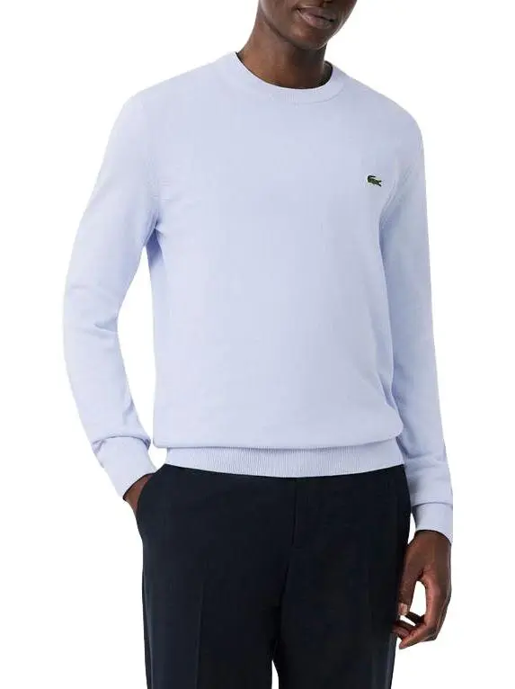 Lacoste Cotton Jersey Crewneck Sweater - Phoenix Blue