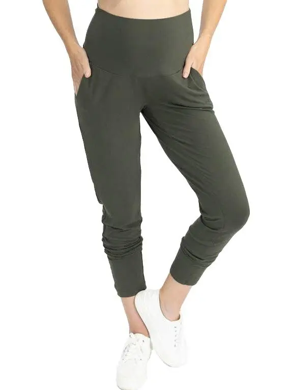 ANGEL MATERNITY Tapered Casual Maternity Pants - Khaki