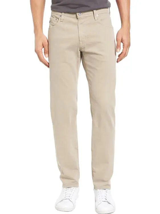 Ag Tellis Sueded Stretch Sateen Slim Leg Pants - Desert Stone