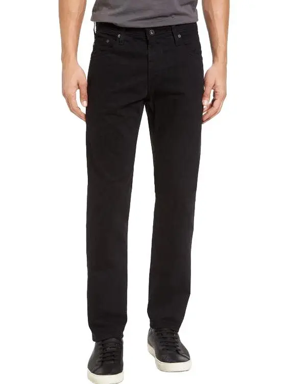 Ag Tellis Sueded Stretch Sateen Slim Leg Pants - Super Black