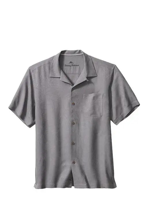 Tommy Bahama Tropic Isle Short Sleeve Button-up Silk Camp Shirt - Shadow