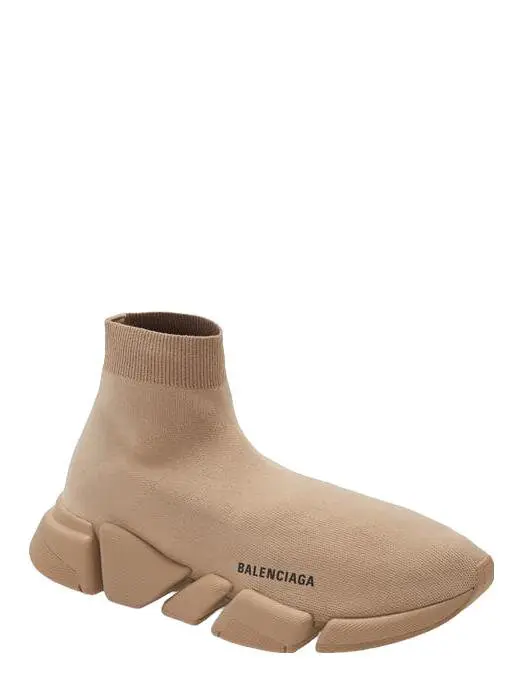 Balenciaga Speed Lt 2.0 Knit Slip-on - Beige
