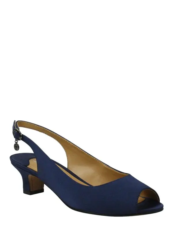 J. Reneé Jenvey Slingback Sandal - Navy Satin