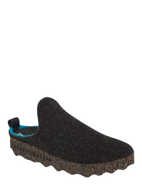Fly London Come Sneaker Mule - Anthracite Tweed Fabric