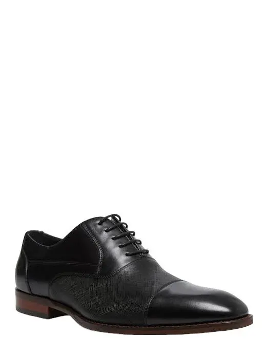 Steve Madden Proctor Cap Toe Derby - Black Leather