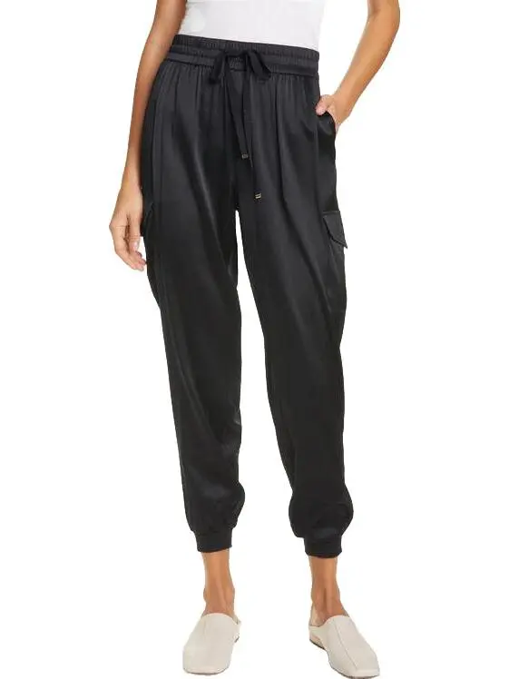 Cami Nyc Elsie Stretch Silk Joggers - Black