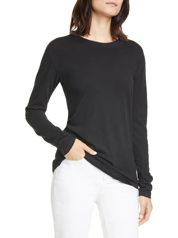 Rag & Bone The Long Sleeve Tee - Black