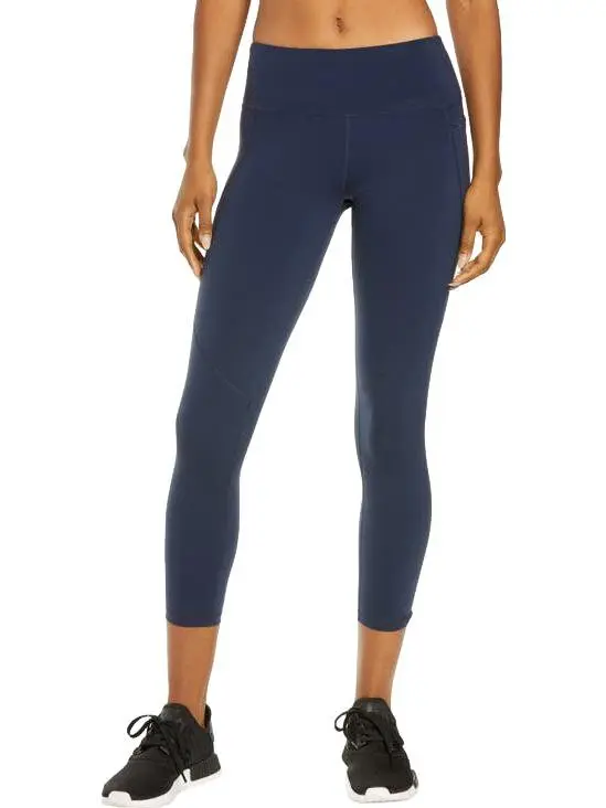 Sweaty Betty Power 7/8 Workout Pocket Leggings - Navy Blue