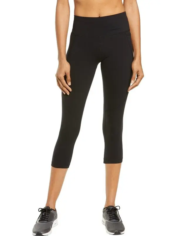 Sweaty Betty Power Workout Crop Pocket Leggings - Black