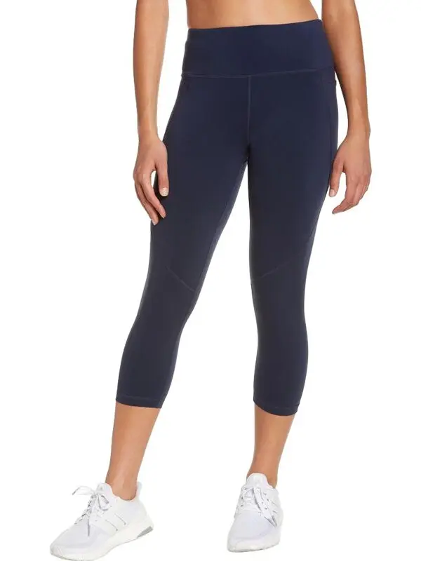 Sweaty Betty Power Workout Crop Pocket Leggings - Navy Blue