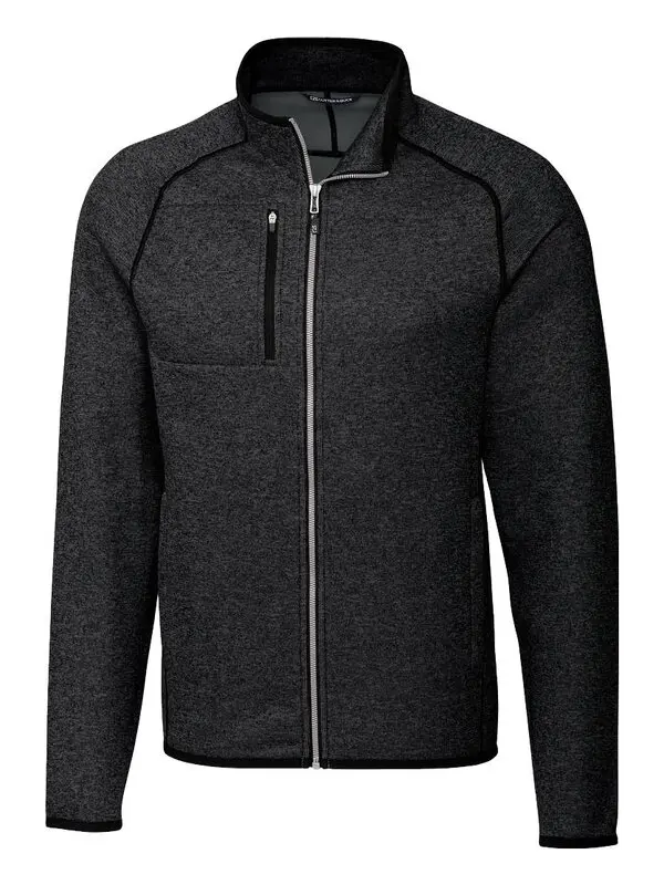 Cutter & Buck Mainsail Sweater Knit Full Zip Jacket - Charcoal Heather