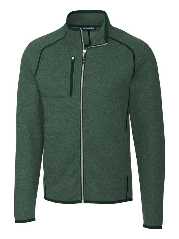 Cutter & Buck Mainsail Sweater Knit Full Zip Jacket - Hunter Heather