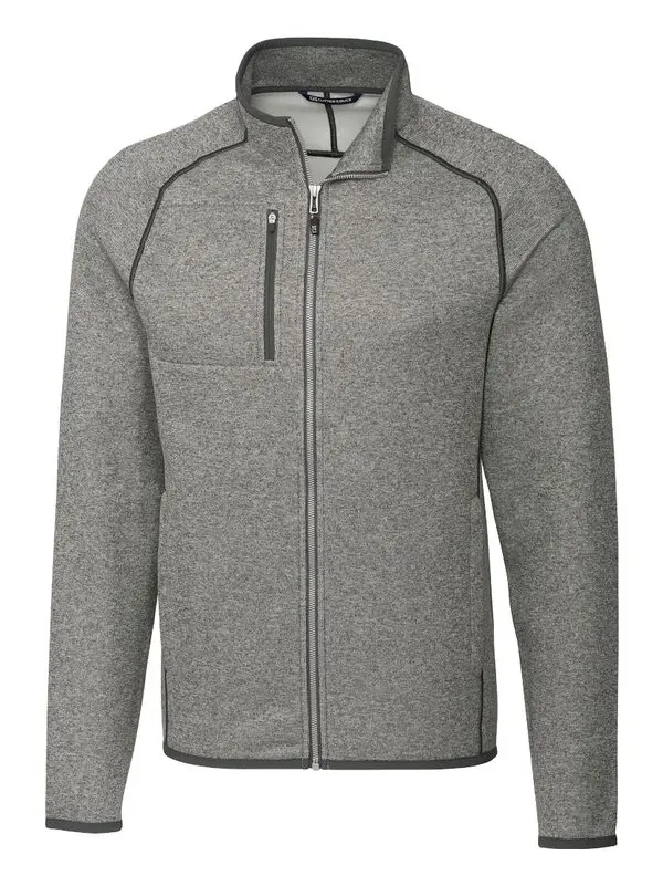 Cutter & Buck Mainsail Sweater Knit Full Zip Jacket - Polished Heather