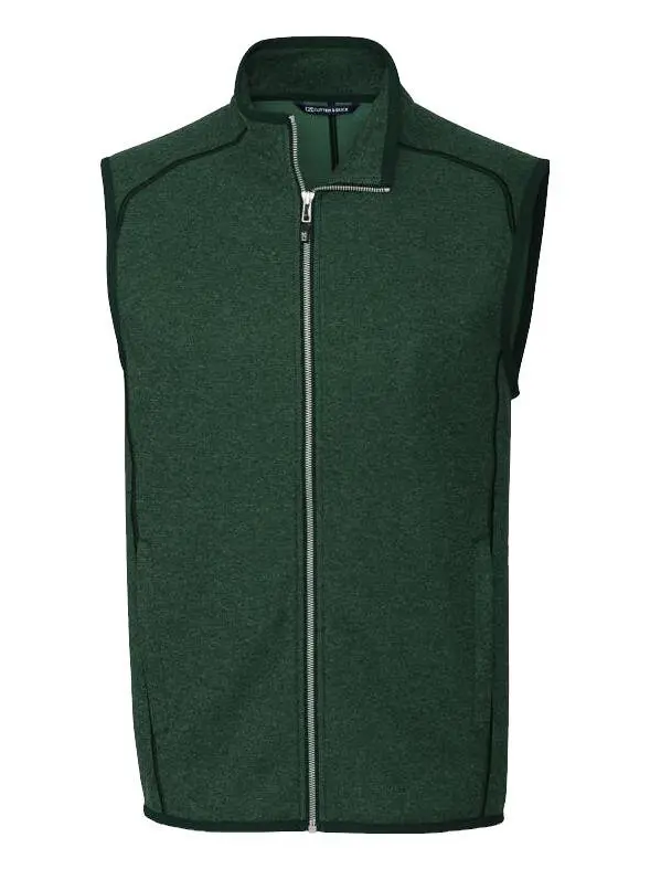 Cutter & Buck Mainsail Sweater Knit Full Zip Vest - Hunter Heather
