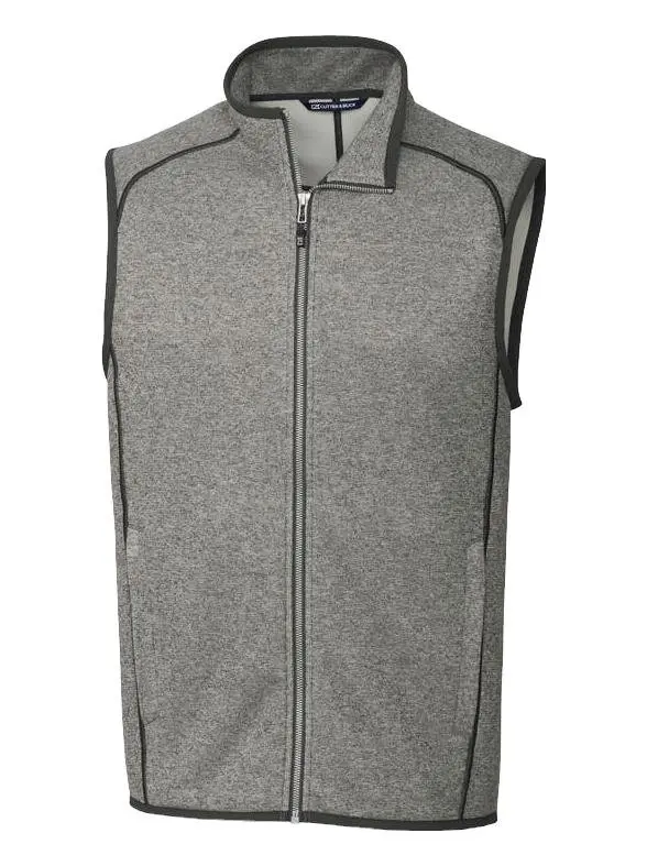 Cutter & Buck Mainsail Sweater Knit Full Zip Vest - Polished Heather