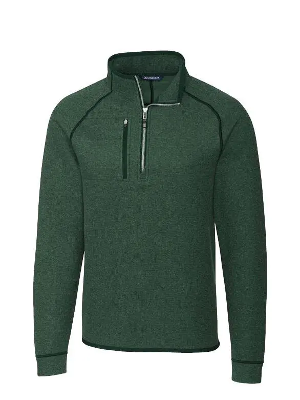 Cutter & Buck Mainsail Sweater Knit Half Zip Jacket - Hunter Heather