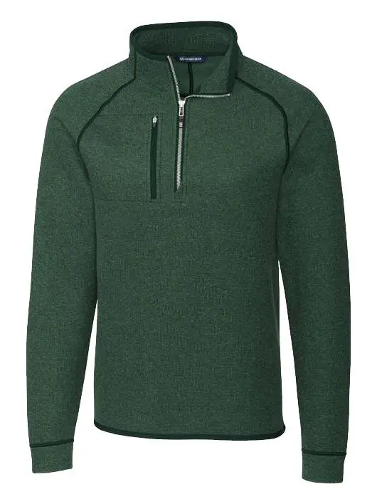 Cutter & Buck Mainsail Sweater Knit Half Zip Jacket - Hunter Heather