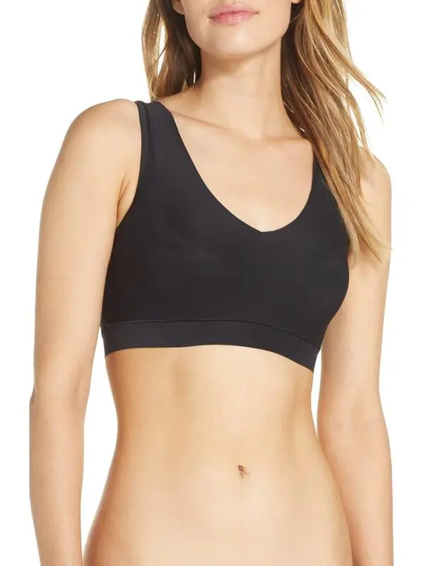 Chantelle Soft Stretch Padded V-neck Bralette - Black