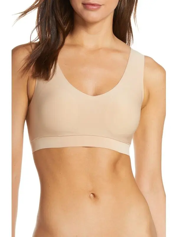 Chantelle Soft Stretch Padded V-neck Bralette - Nude