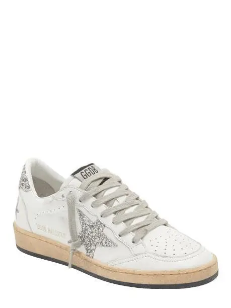 Golden Goose Ball Star Low-top Sneakers - White/ Silver