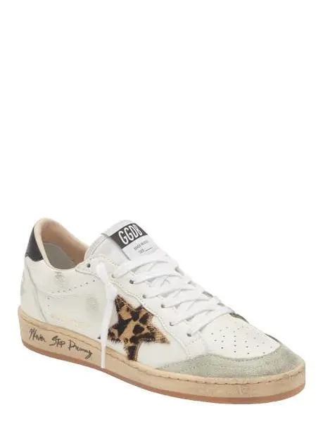Golden Goose Ball Star Low-top Sneakers - White/ice/beige Brown Leo