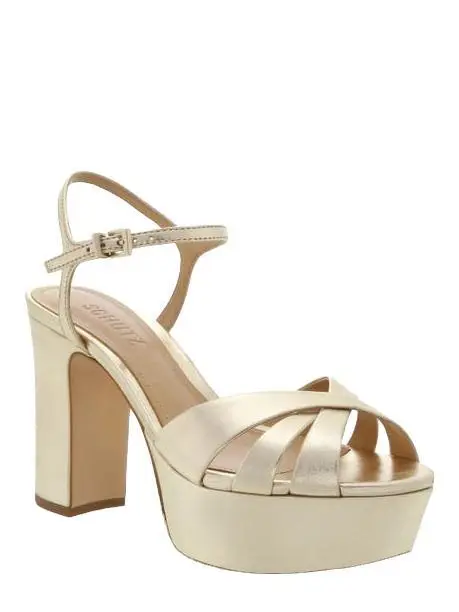Schutz Keefa Platform Sandal - Platina