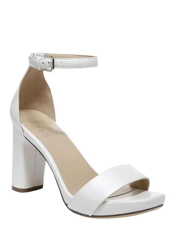 Naturalizer Joy Ankle Strap Sandal - White Leather