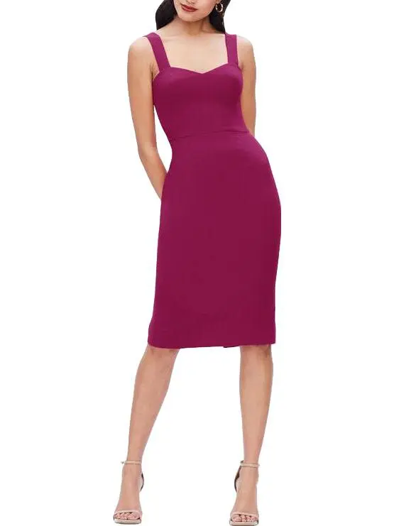 Dress The Population Nicole Sweetheart Neck Cocktail Dress - Dark Magenta