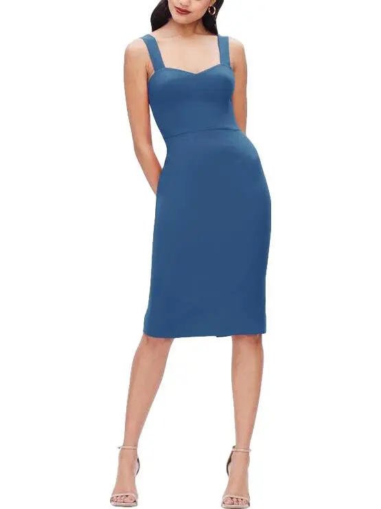 Dress The Population Nicole Sweetheart Neck Cocktail Dress - Peacock Blue