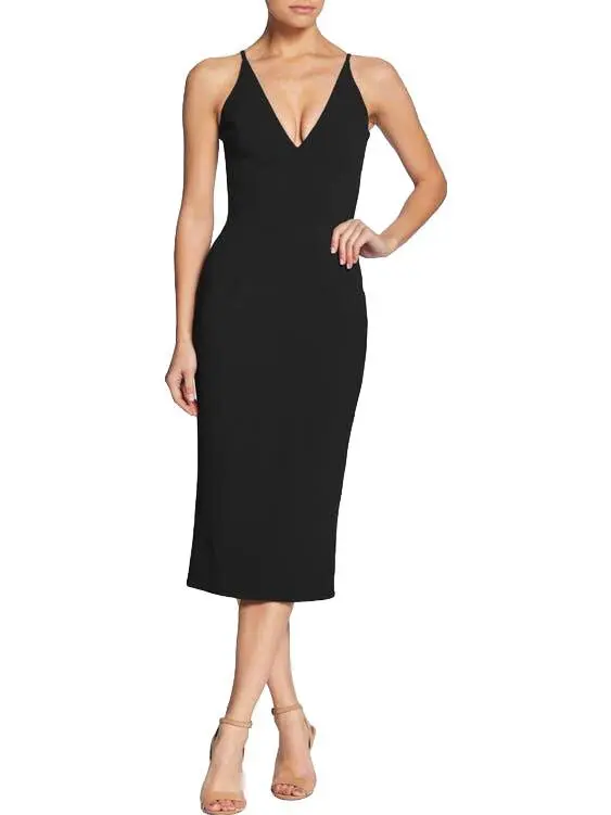 Dress The Population Lyla Crepe Cocktail Dress - Black