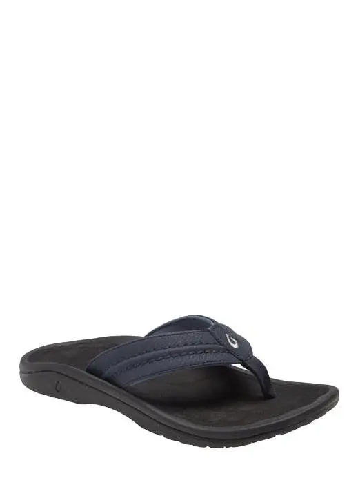 Olukai Hokua Flip Flop - Blue Depth/ Black