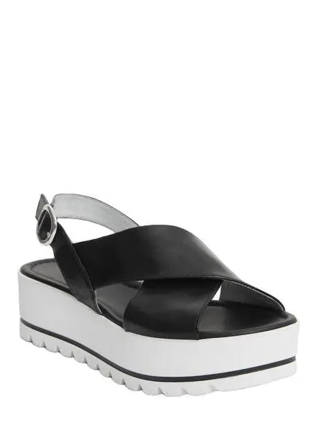 NEROGIARDINI Platform Criss-cross Sandals - Black