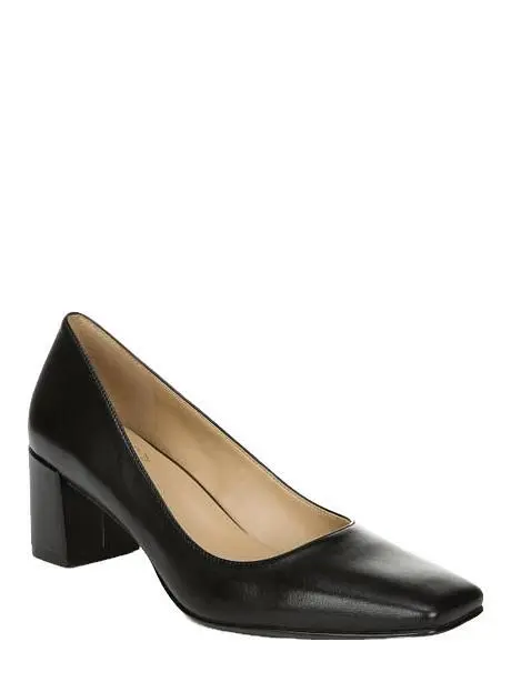 Naturalizer Karina Square Toe Pump - Black Leather