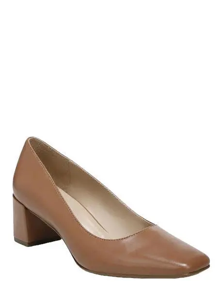 Naturalizer Karina Square Toe Pump - English Tea Brown Leather