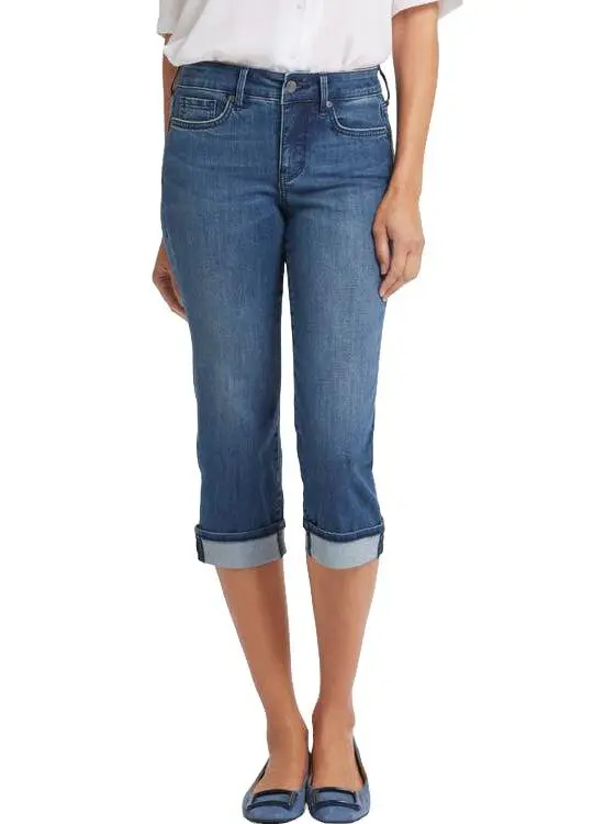 NYDJ Marilyn Cool Embrace Straight Crop Jeans - Blue Ridge