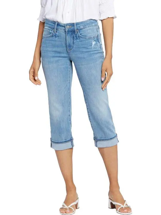 NYDJ Marilyn Cool Embrace Straight Crop Jeans - Lakefront